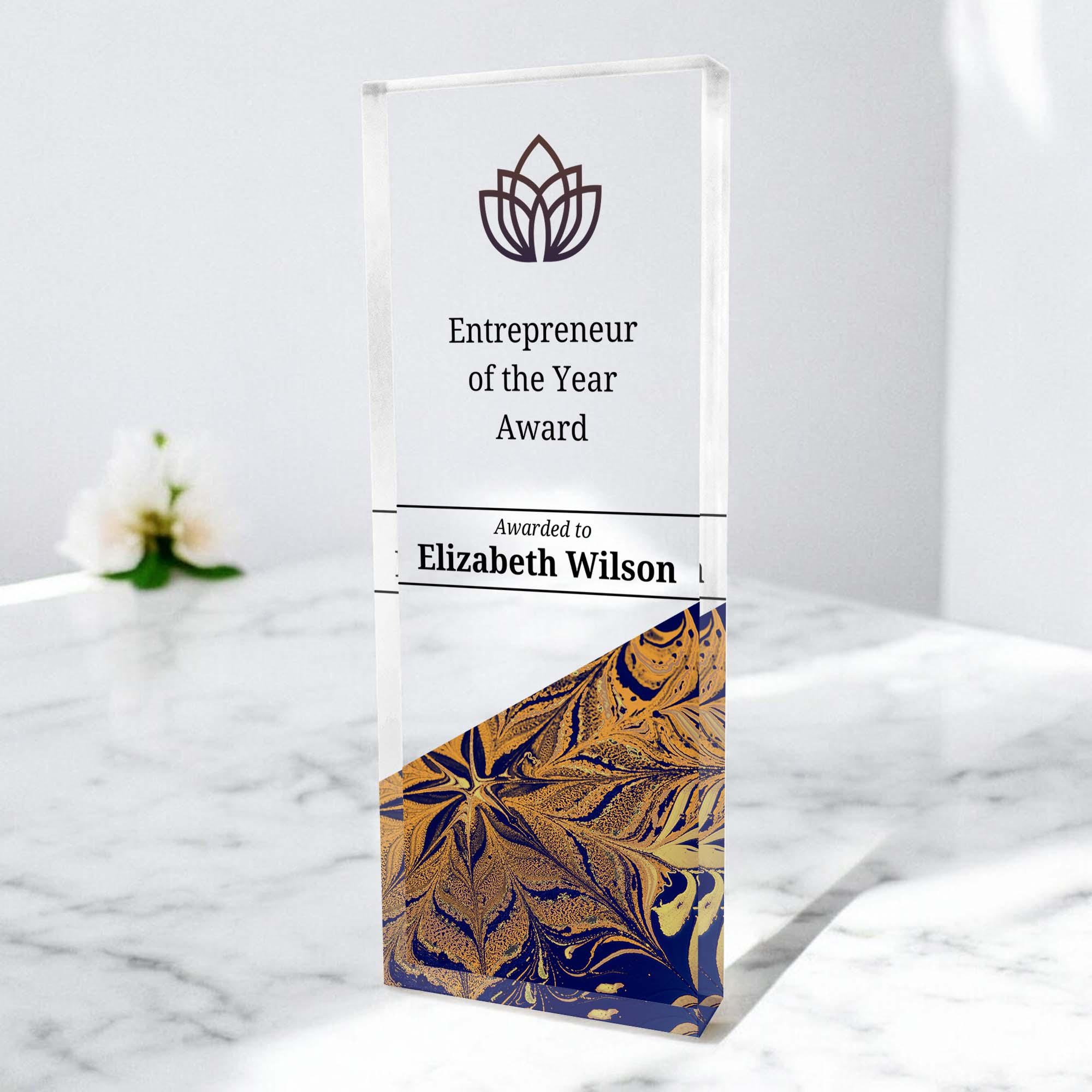 Custom Award Plaque, Corporate Trophy Award, Company Anniversary Awards ...