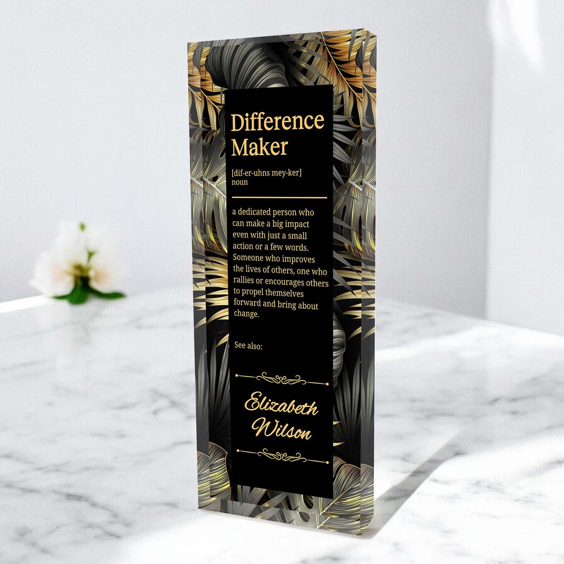 Difference Maker Award Plaque, Custom Difference Maker Acrylic Plaque ...