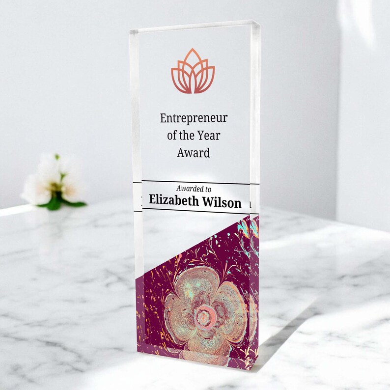 Custom Award Plaque Corporate Trophy Award Company Anniversary Awards