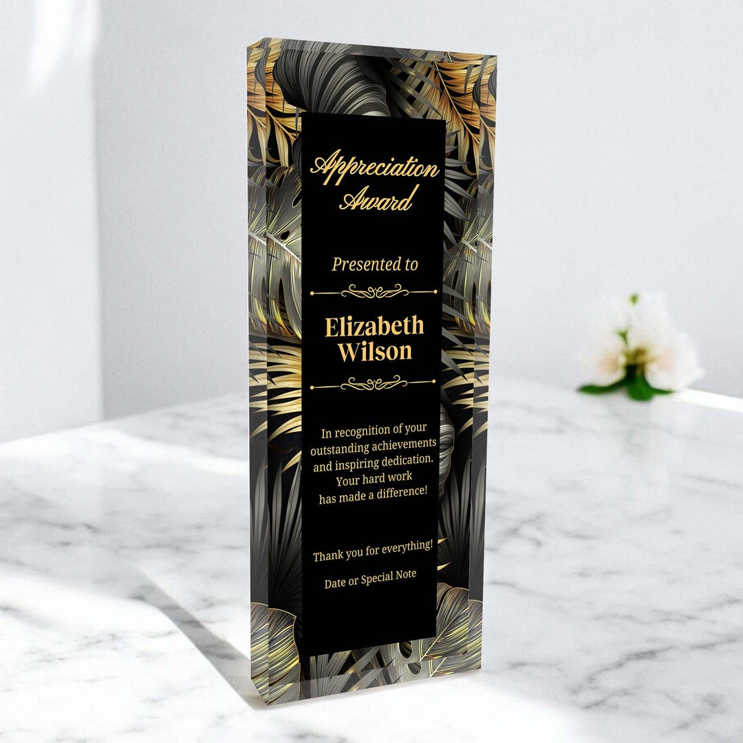 Employee Award, Corporate Trophy Award, Customizable Award, Custom ...