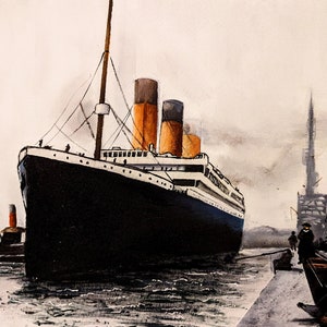 ORIGINAL PAINTING TITANIC Photorealistic Painting. 16x20 Wall Decor - Etsy