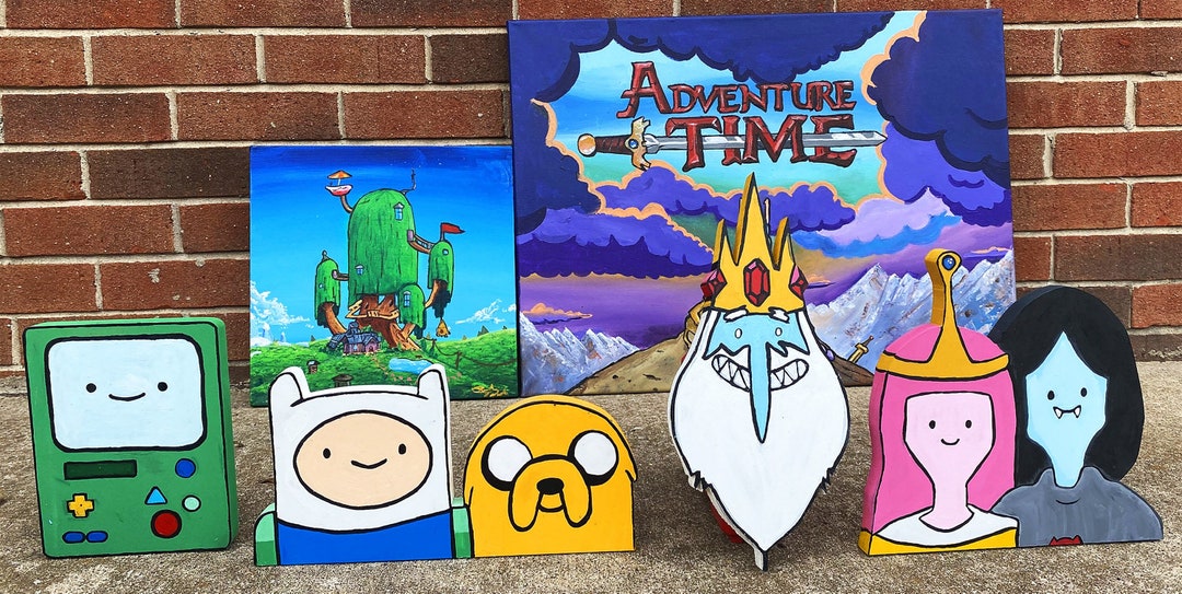 ADVENTURE TIME Wood Block Art Figures Wall Decor Shelf - Etsy