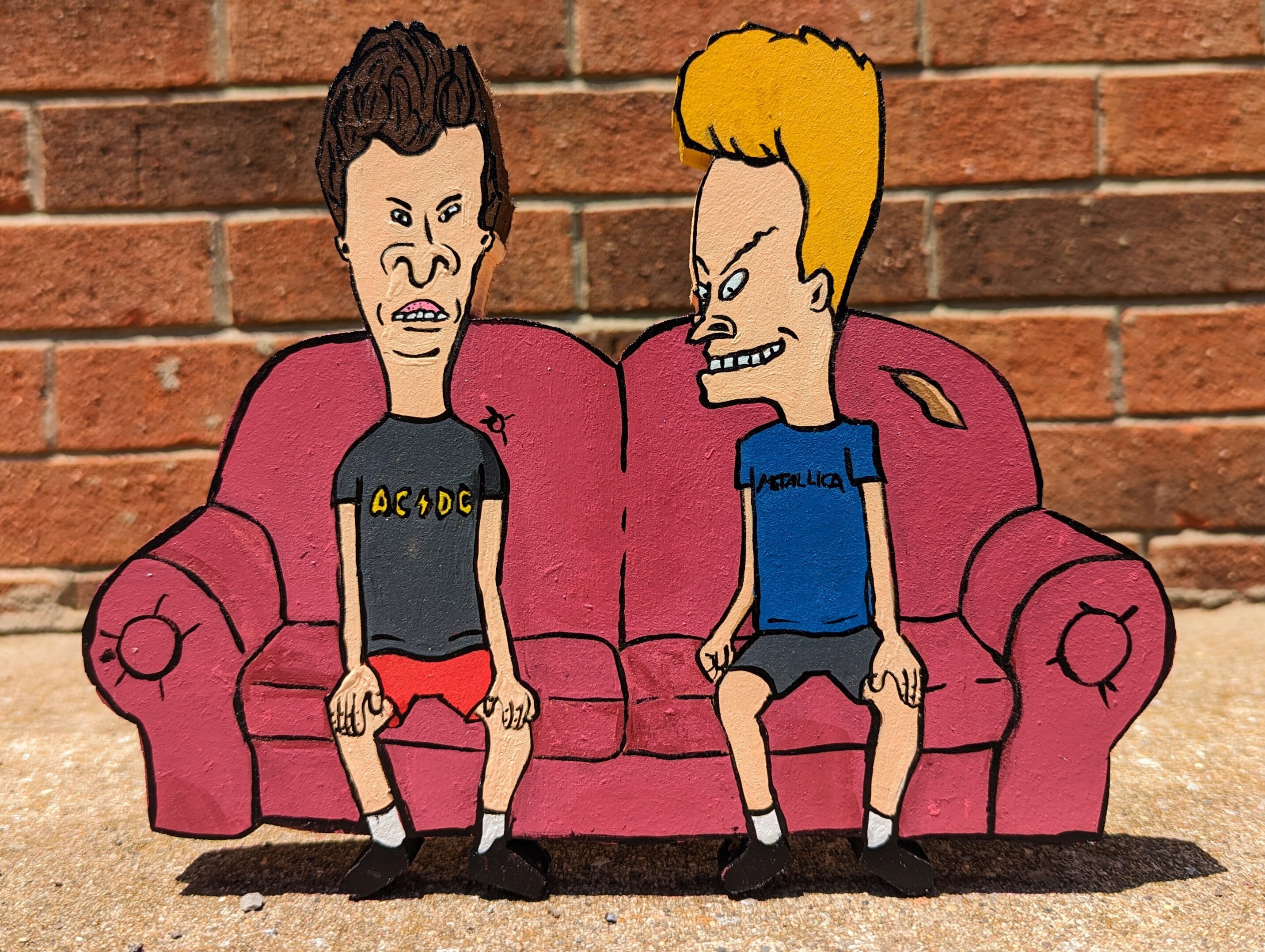 Beavis and Butthead Wood Block Art, Figure, Wall Decor, Shelf Display ...