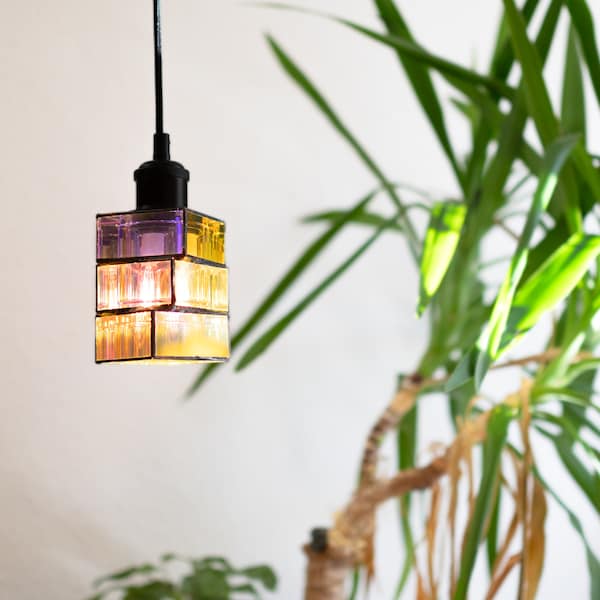 Hanging glass ceiling light - Etsy.de