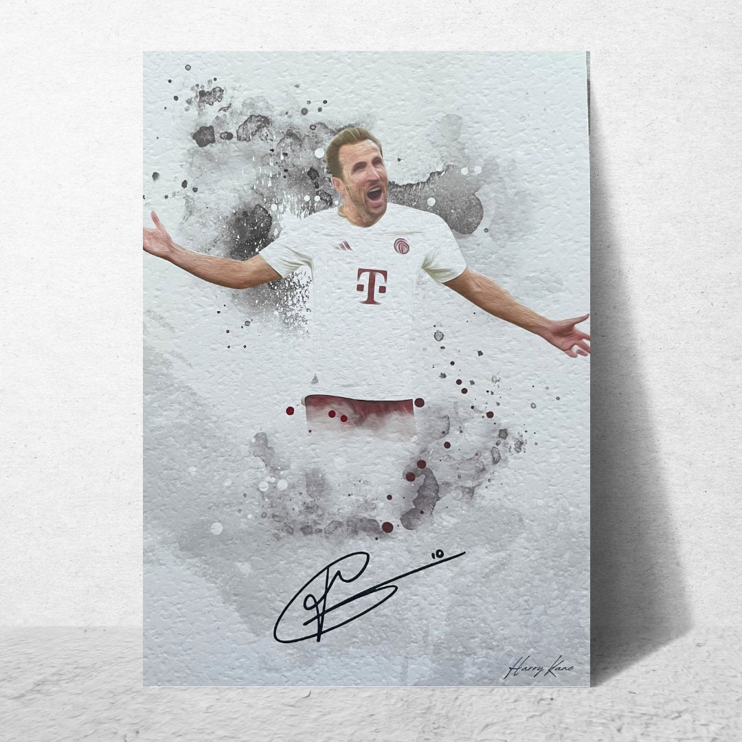Harry Kane Signed Bayern Munich Art - Etsy