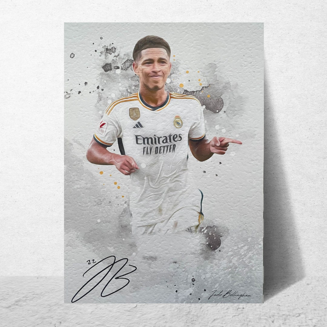 Jude Bellingham Signed Real Madrid Art - Etsy