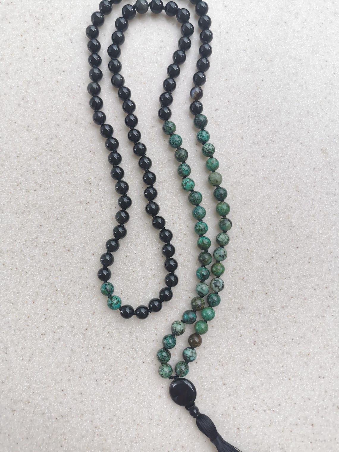 Mala African Turquise Black Obsidian Chakras Chakras Root Male ...