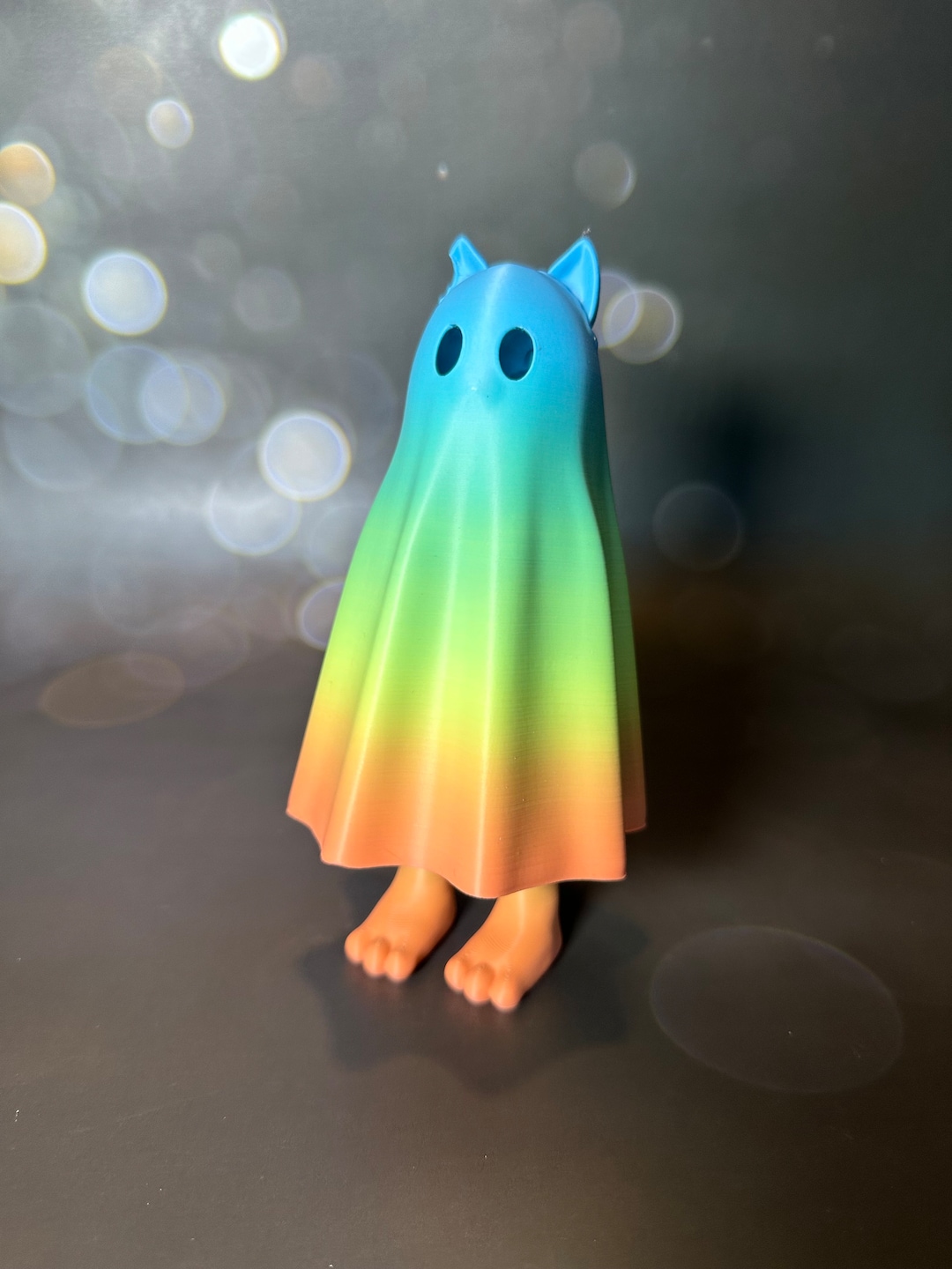 Big Rainbow Ghost Cat, Fidget Toy, Zou3d Ghost Cat, Desk Toy - Etsy