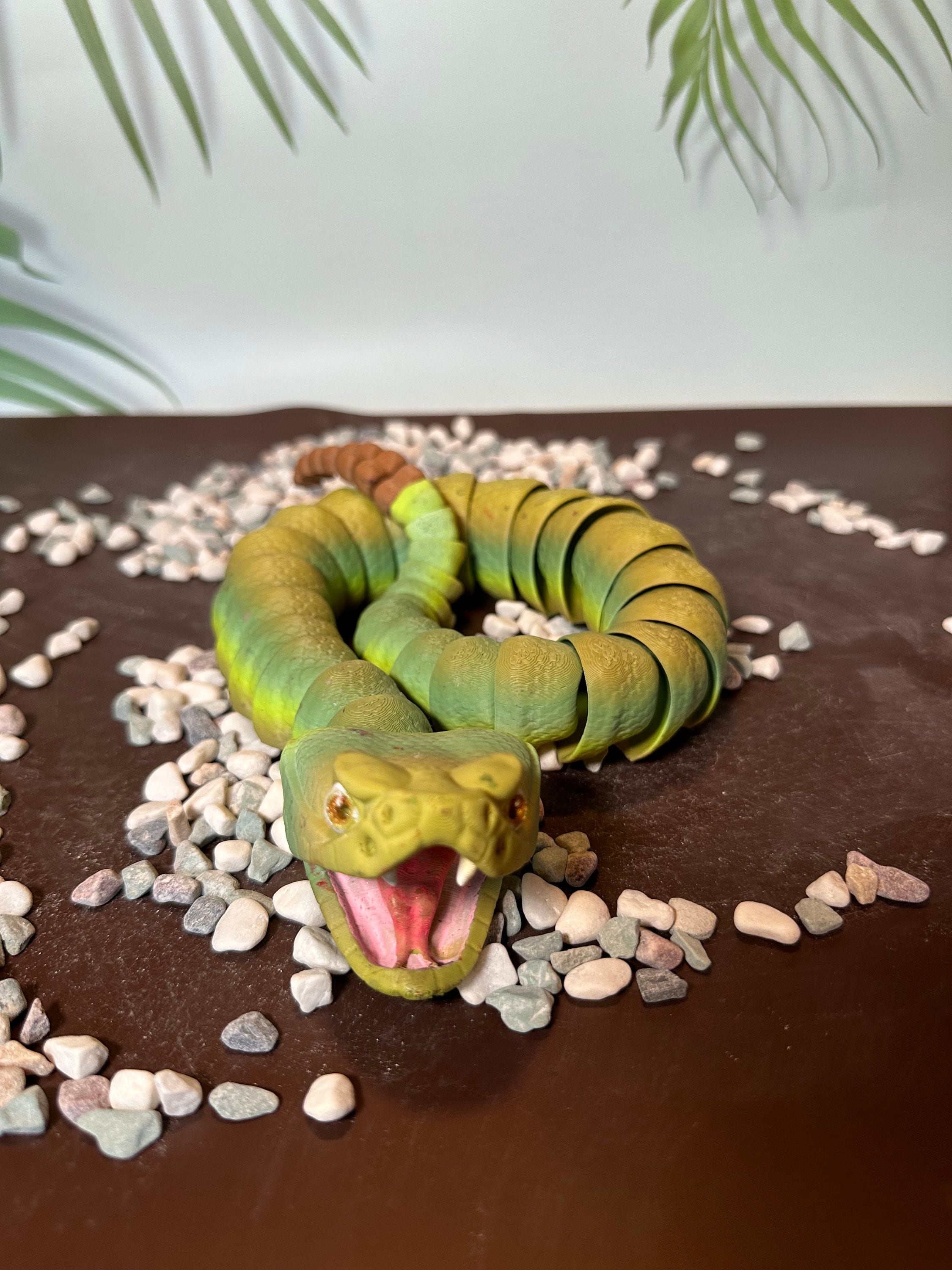 Articulated Rattlesnake With Working Rattlecute Flexi Fidget Toy, 3d ...