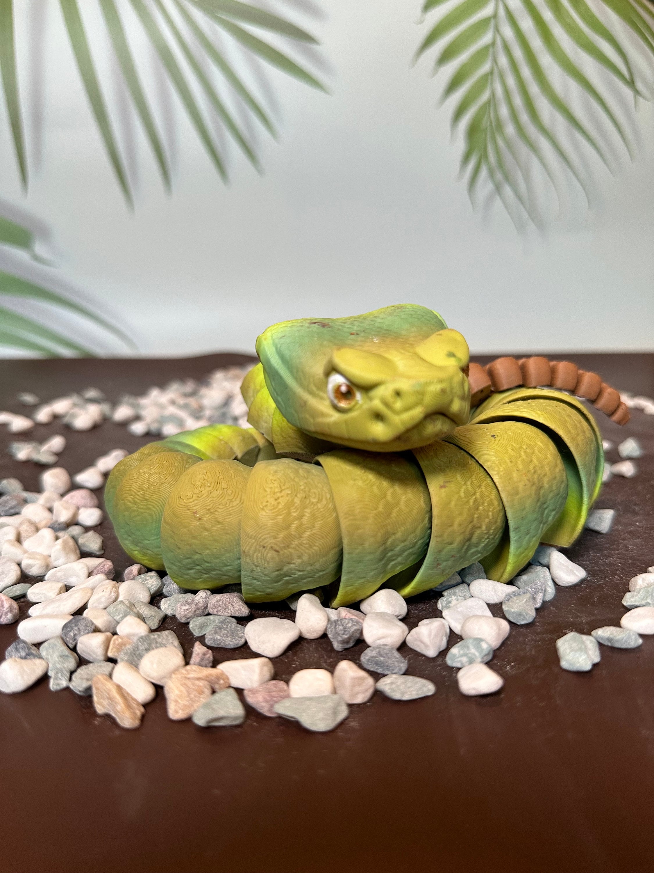 Articulated Rattlesnake With Working Rattlecute Flexi Fidget Toy, 3d ...