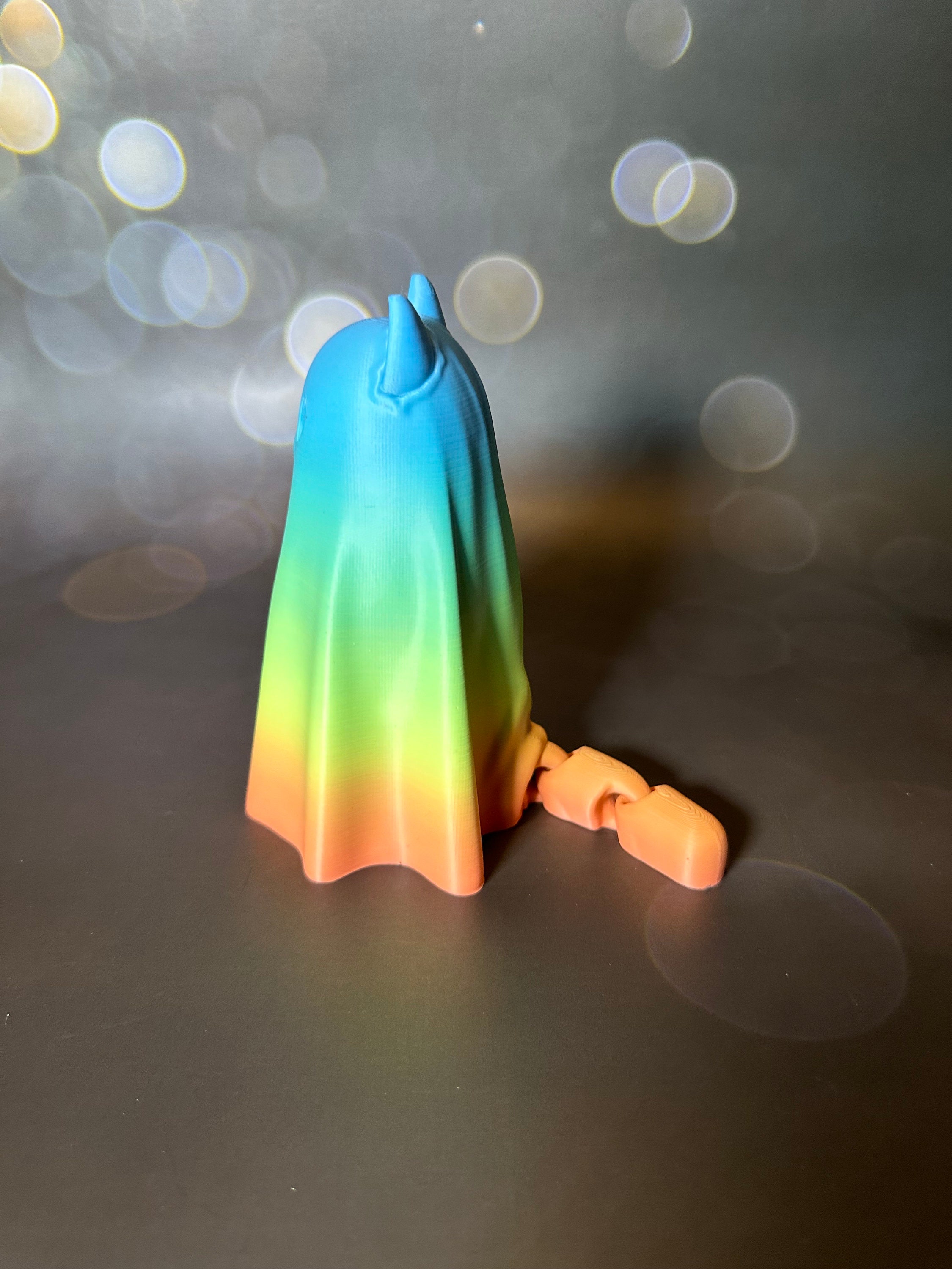 Big Rainbow Ghost Cat, Fidget Toy, Zou3d Ghost Cat, Desk Toy - Etsy