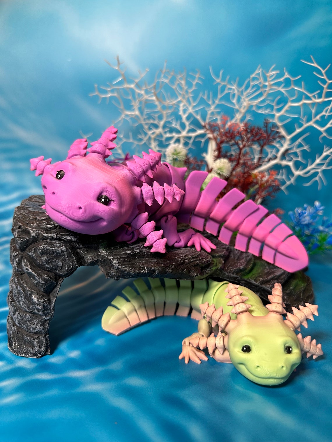 Articulated Axolotl cute Flexi Fidget Toy, 3d Printed Axolotl, Matmire ...