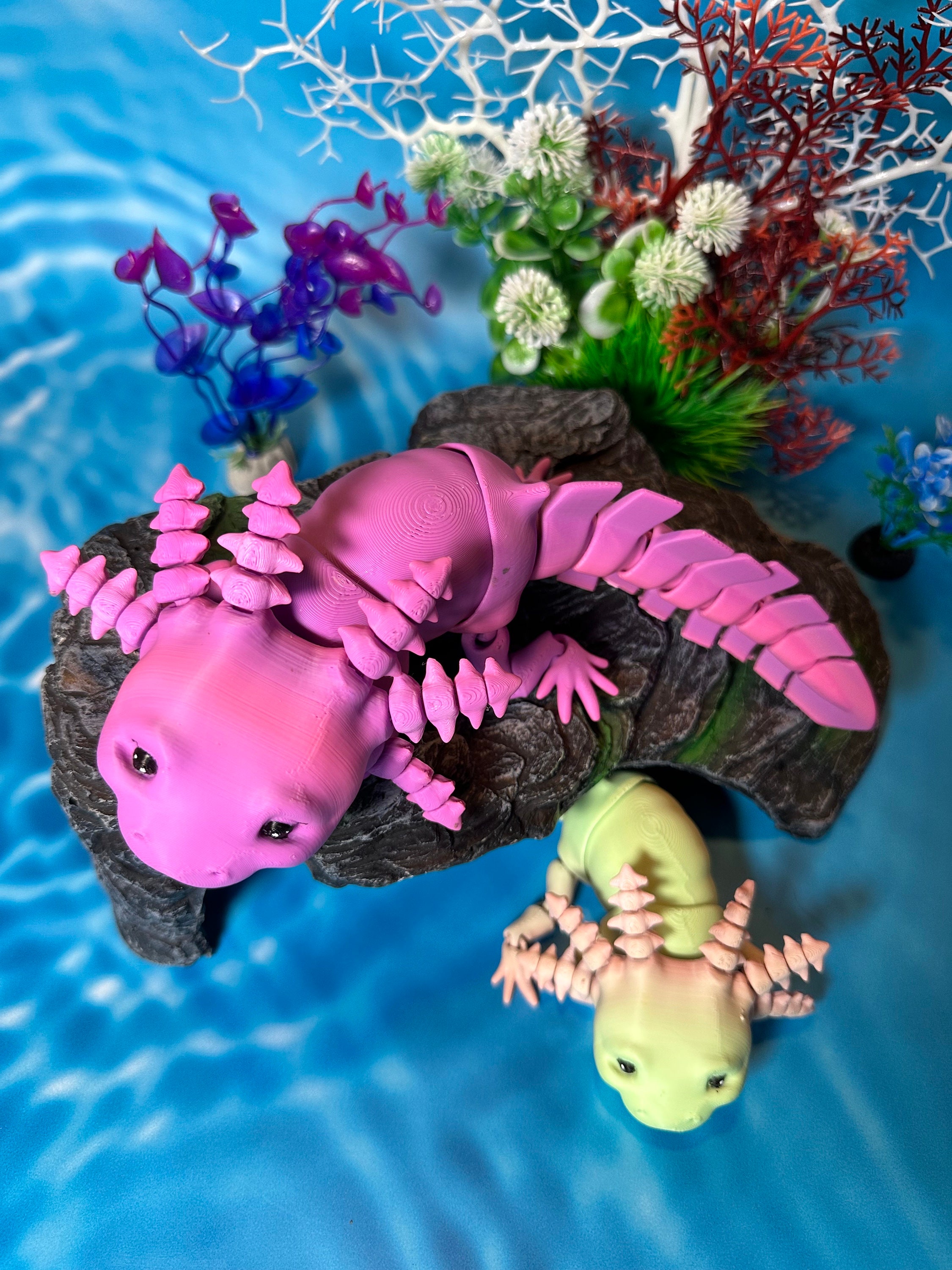 Articulated Axolotl cute Flexi Fidget Toy, 3d Printed Axolotl, Matmire ...