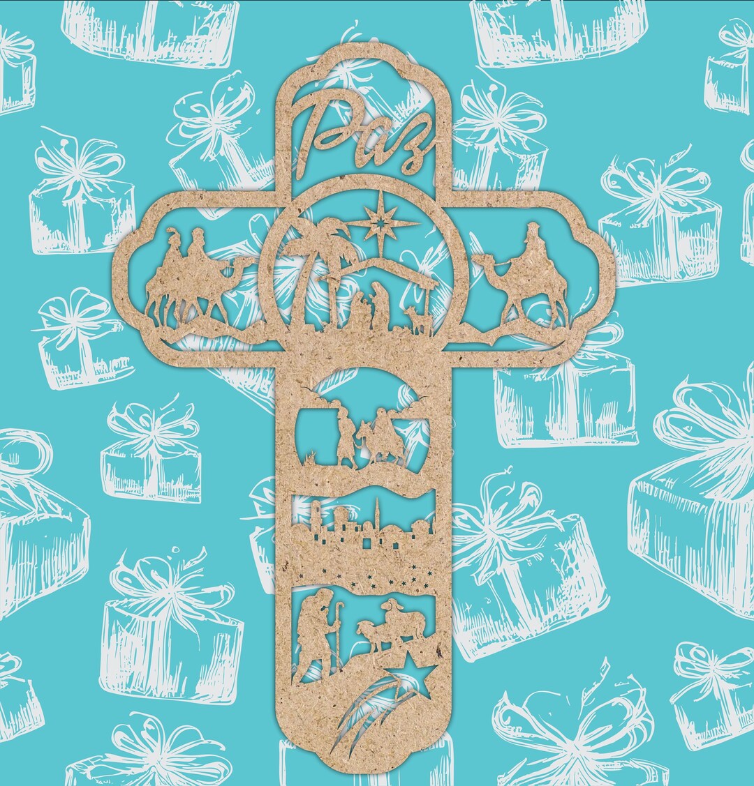 Christian Gift, Holly Night, Belen, Christmas, Navidad, Laser Cut ...