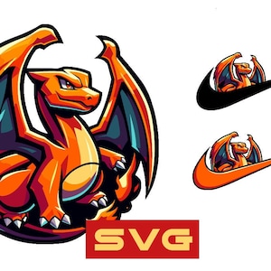 Charizard / vector / SVG en capas / PNG / Ai editable / - Etsy México
