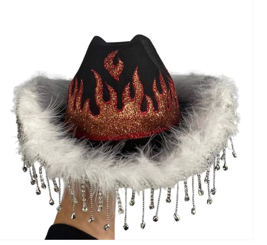 Cowgirl Hat, Rave Accessories, Bachelorette Cowgirl Hat, Cowboy Hat ...