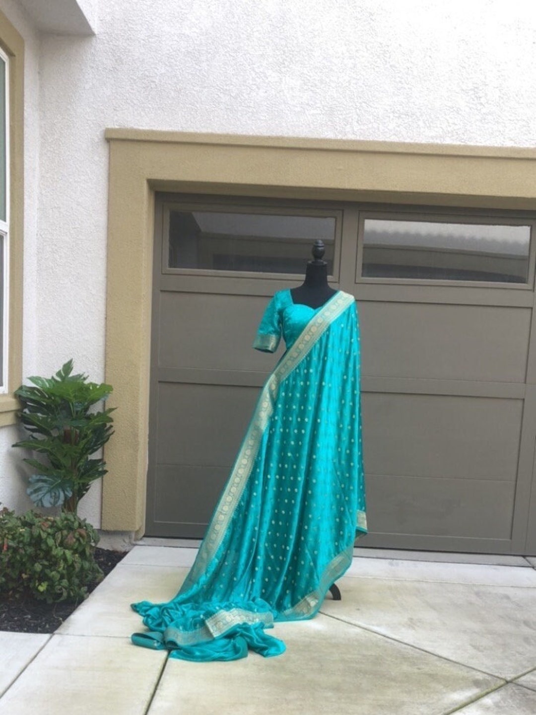 Light Blue Banaras Silk Saree traditional Semi Silk Sareestitched ...