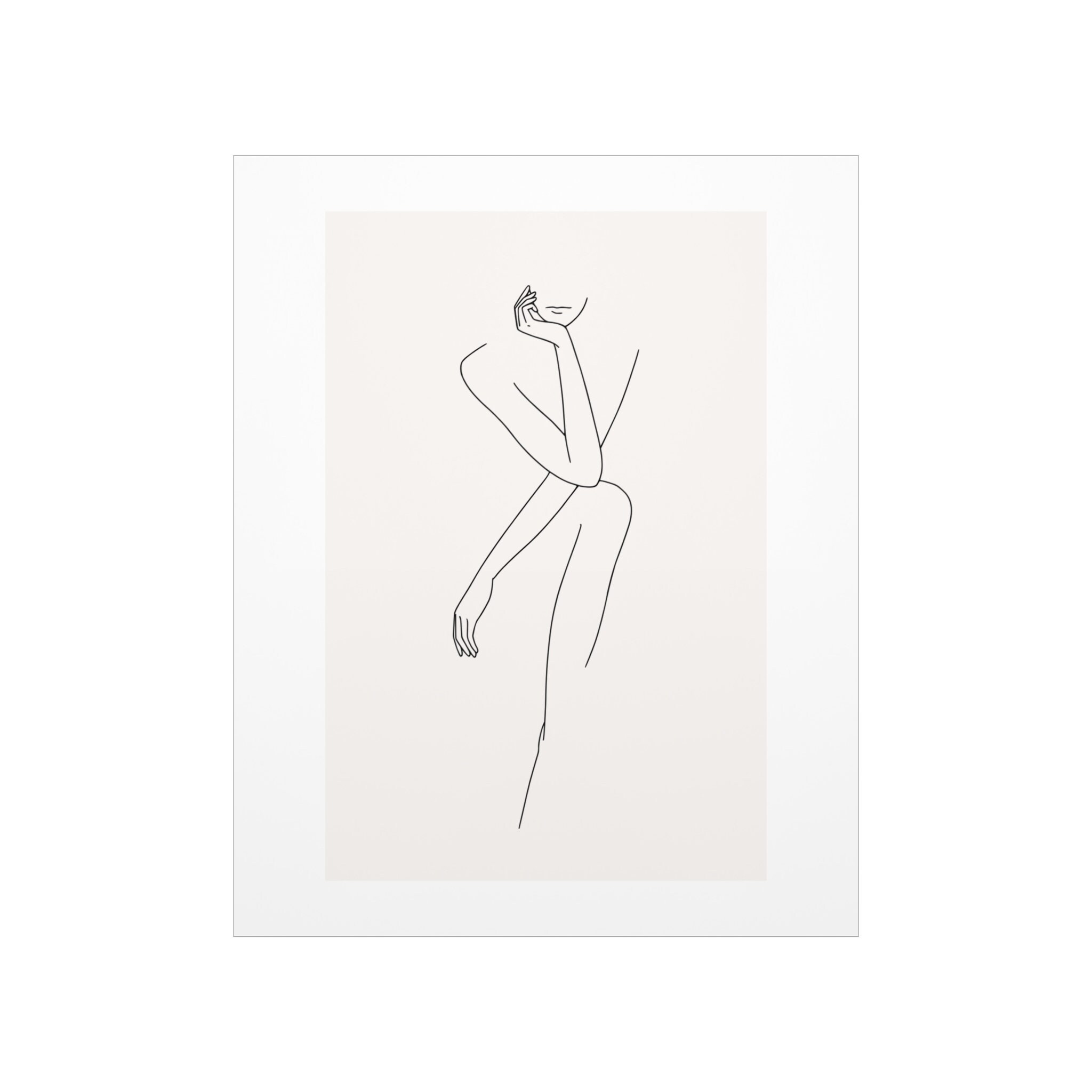 Abstract Feminine Silhouette Wall Art - Etsy