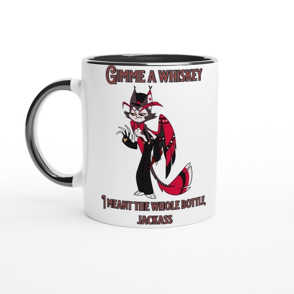 Husk 'gimme A Whiskey' Mug – 11oz Two Tone Ceramic Cup for Hazbin Hotel ...