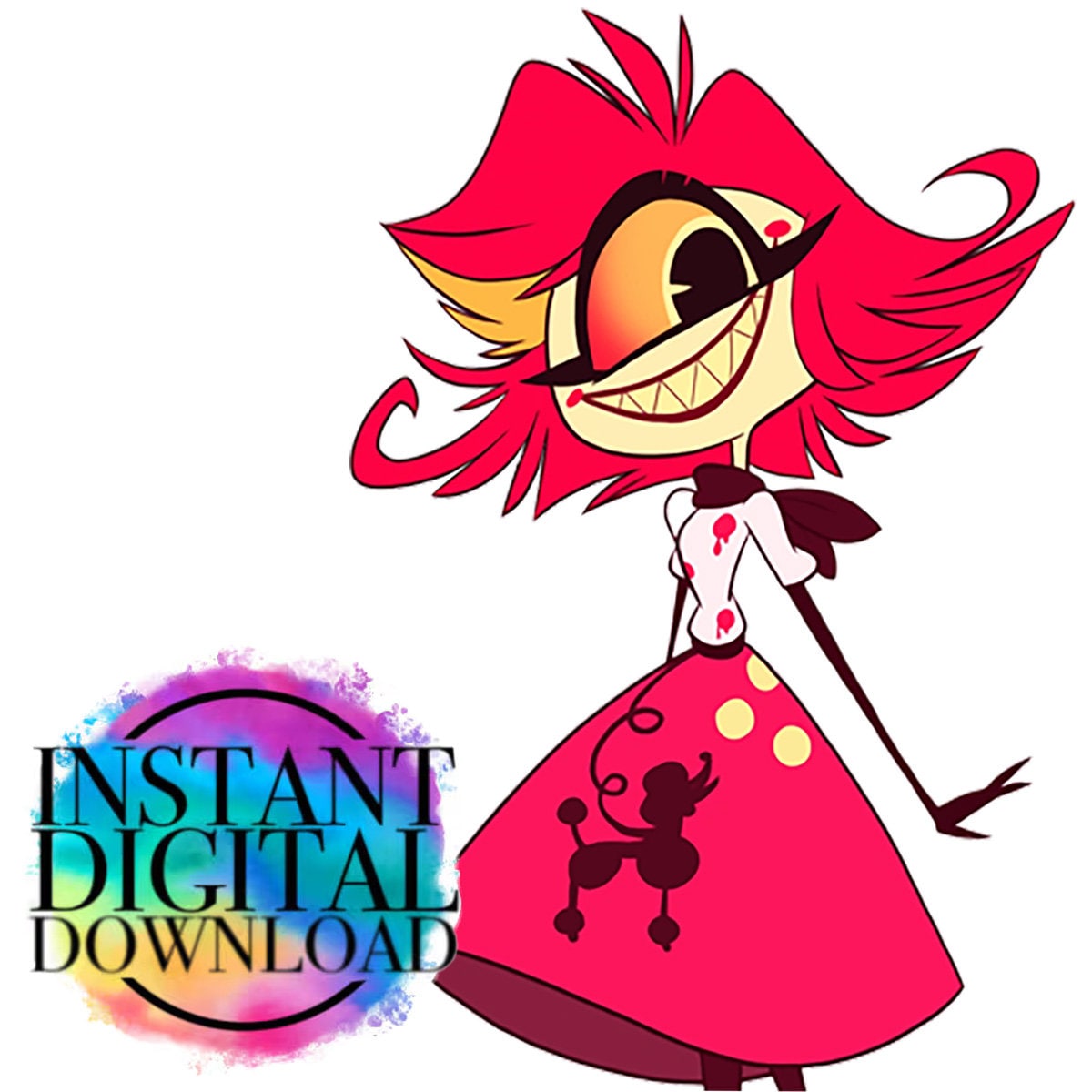 Niffty Hazbin Hotel Character Art, Digital Download Bundle for DIY ...