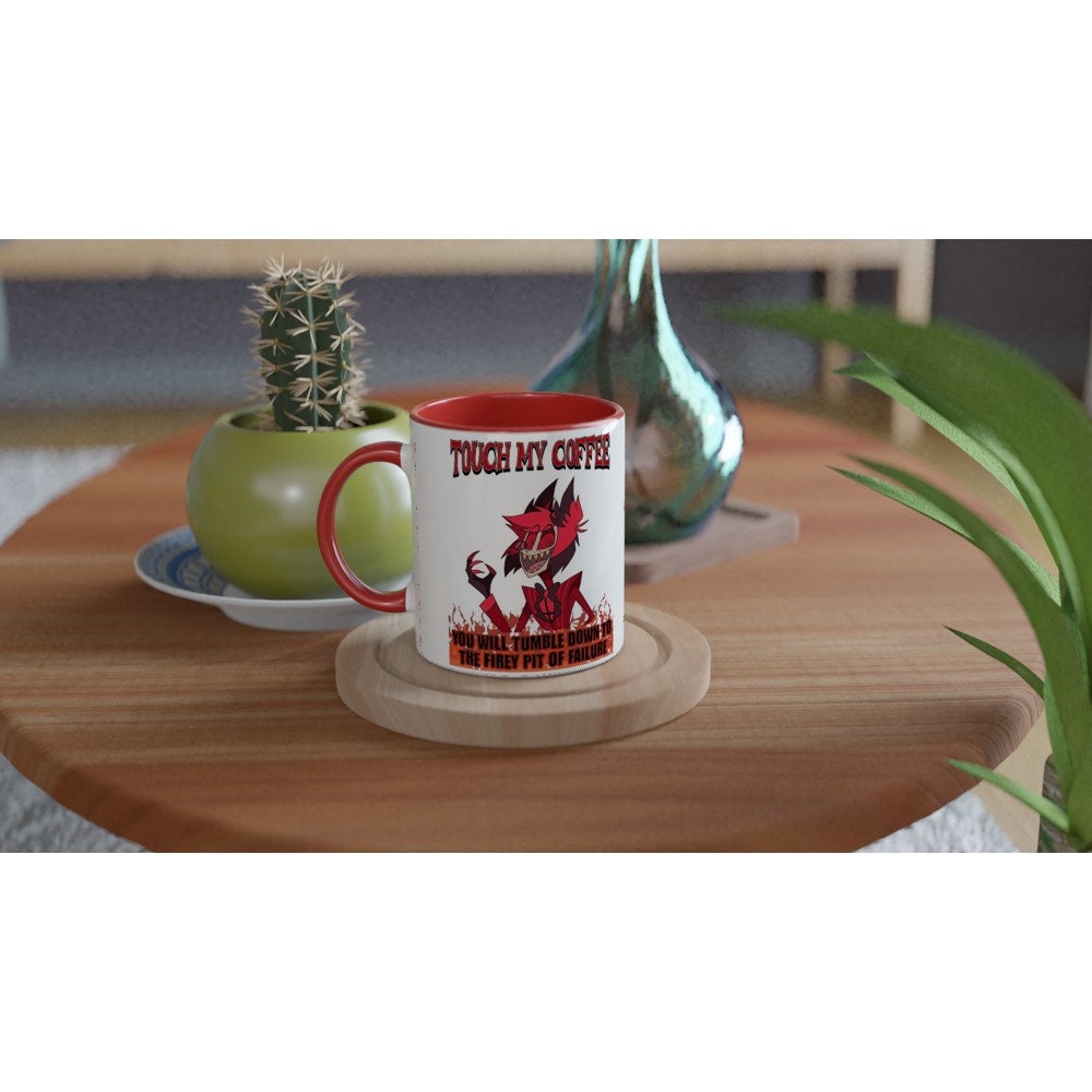 Alastor 'touch My Coffee' Mug – 11oz Two Tone Ceramic Cup for Hazbin ...