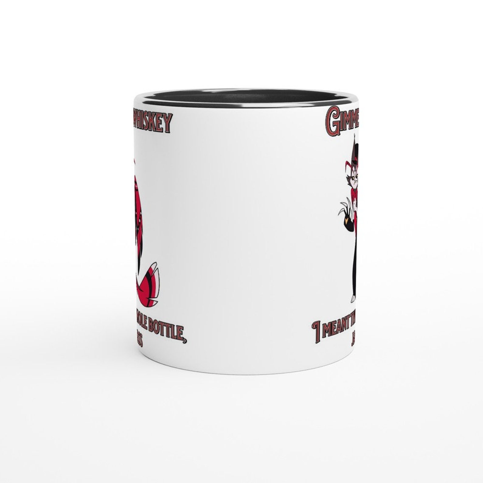 Husk 'gimme A Whiskey' Mug – 11oz Two Tone Ceramic Cup for Hazbin Hotel ...