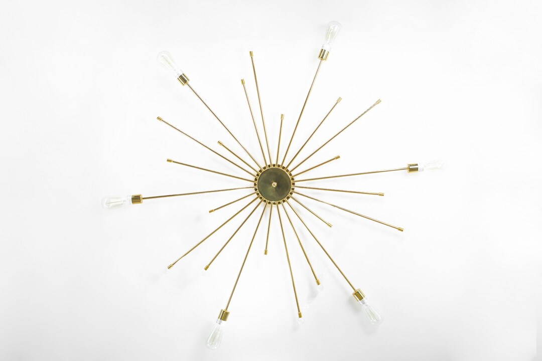 Large Modern Art Deco Sun Burst Wall Light Fixture 43" , Trendy ...