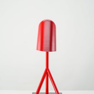 Industrial Red Desk Lamp: Modern Style With USB Port & Outlet - Etsy