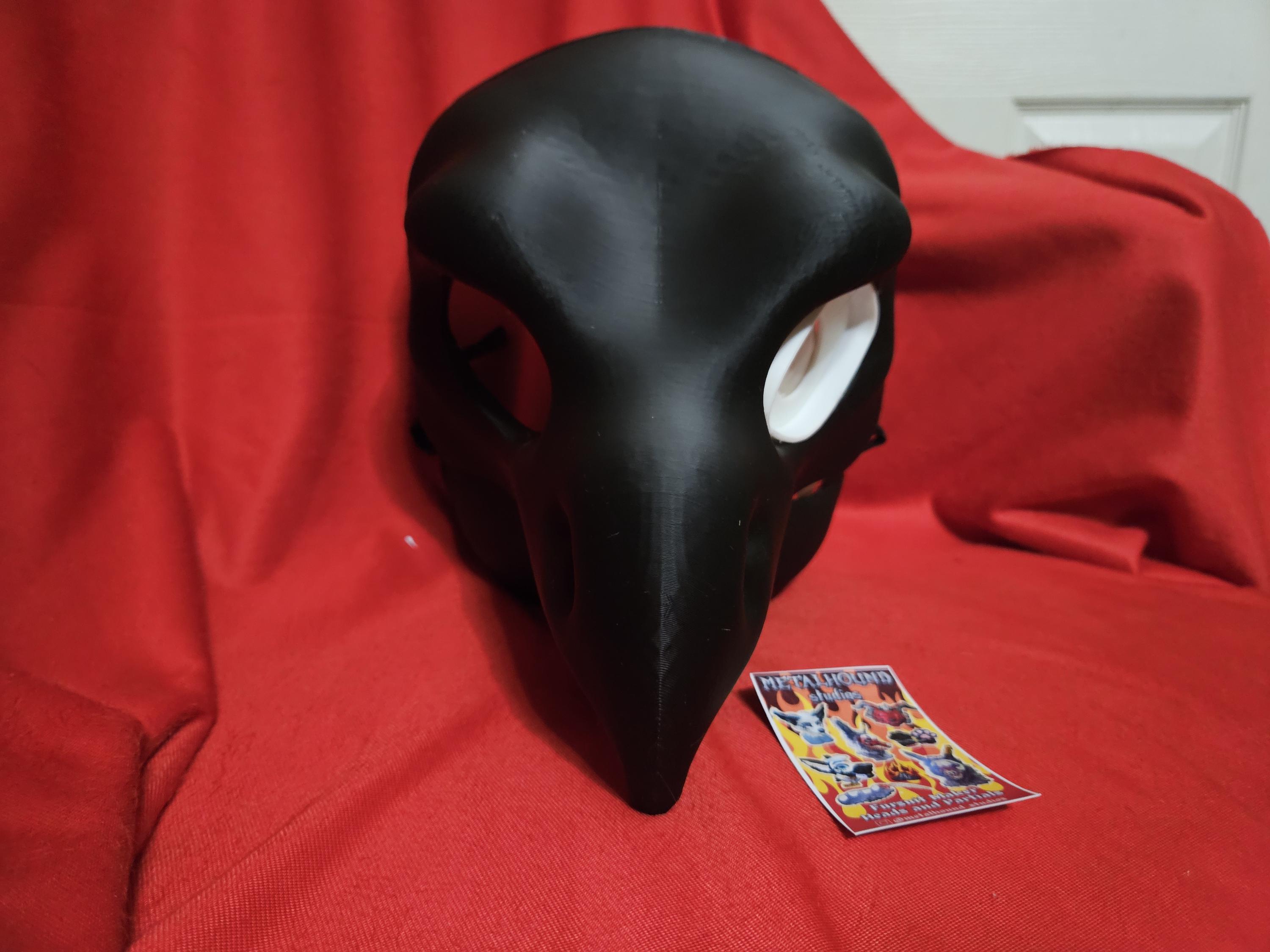 Fursuit Head Base 3D Printed With Eye Blanks, Moving Jaw - Avian Bird ...
