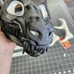 Skinwalker Deer Demon Snarling Fursuit Head Base With Antlers Monster ...