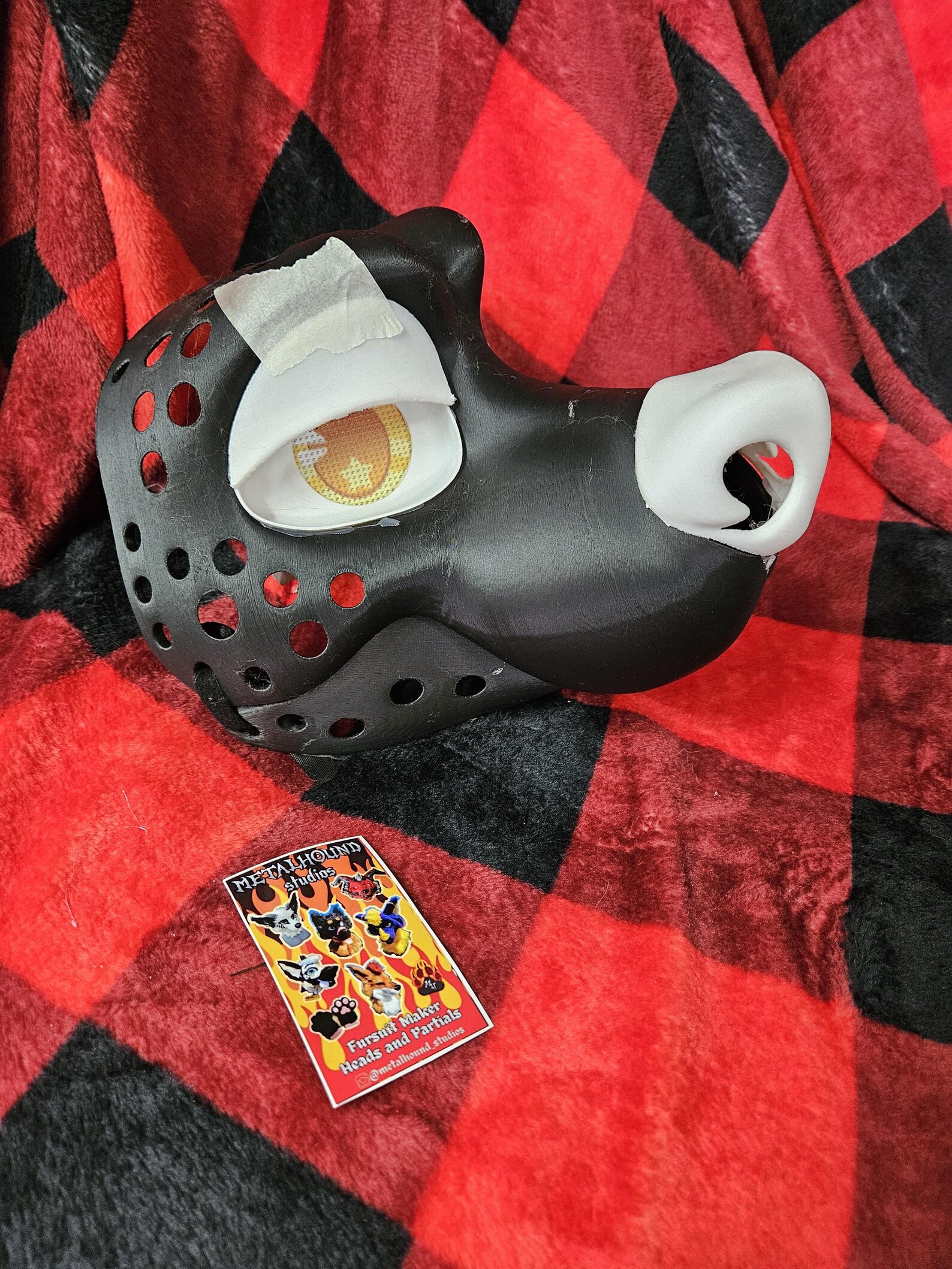 Pitbull Hound Domestic Dog Fursuit Head Base 3D Printed With Eye Blanks ...