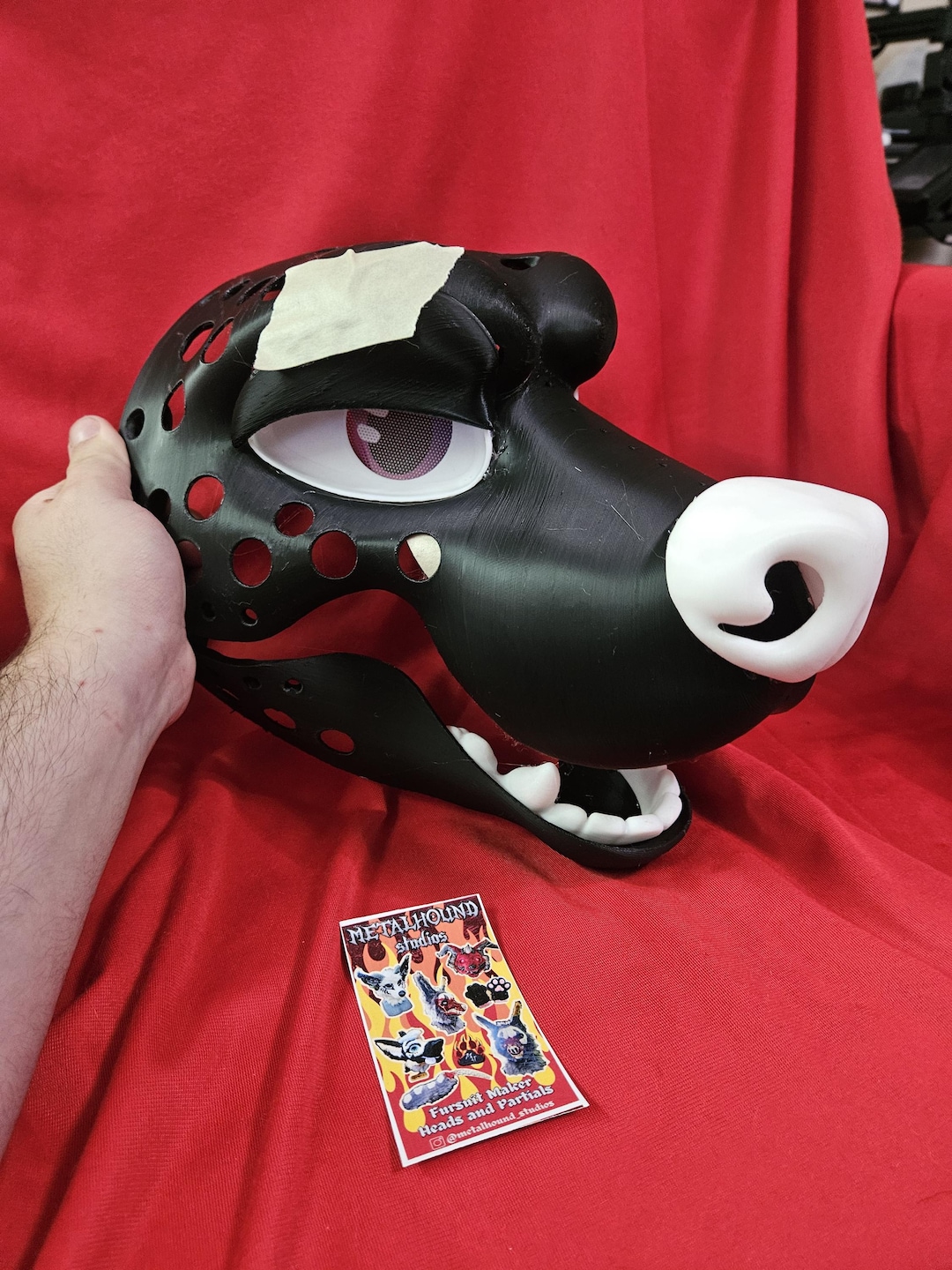 Grumpy Hyena / Gnoll Fursuit Head Base 3D Printed With Eye Blanks, Nose ...