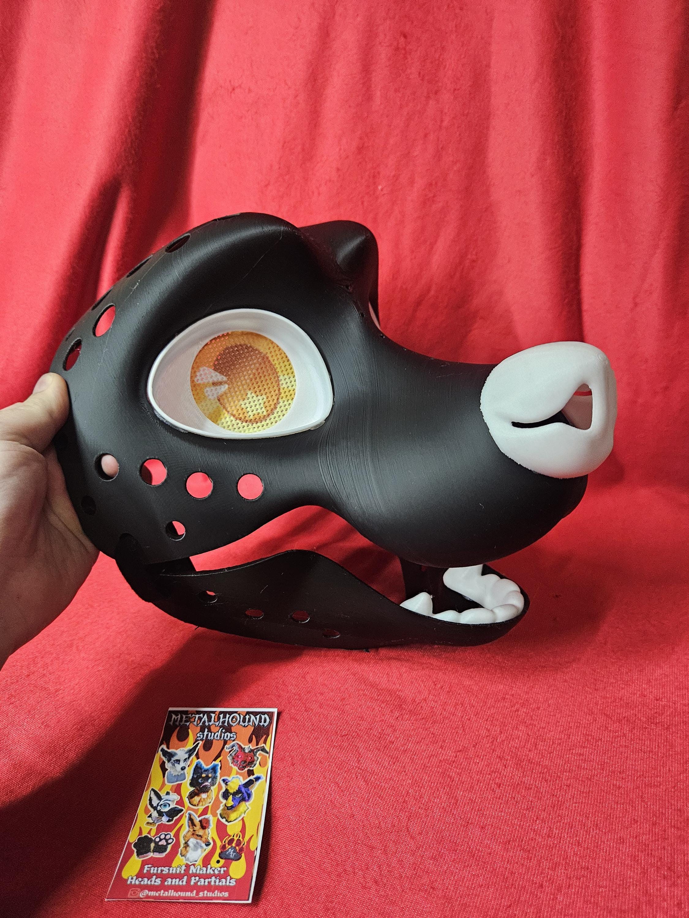 Skunk Fursuit Head Base 3D Printed With Eye Blanks, Nose, Teeth, and ...