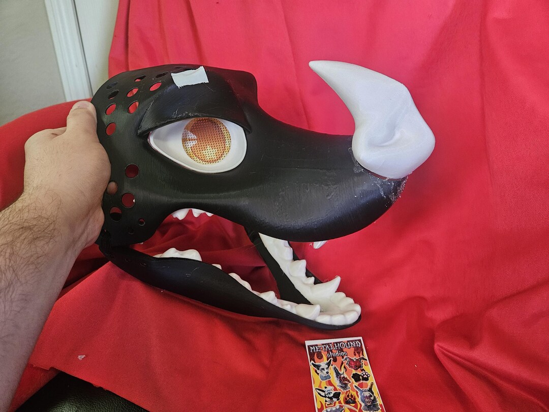 Bat Fursuit Head Base 3D Printed With Eye Blanks, Nose, Teeth, and ...