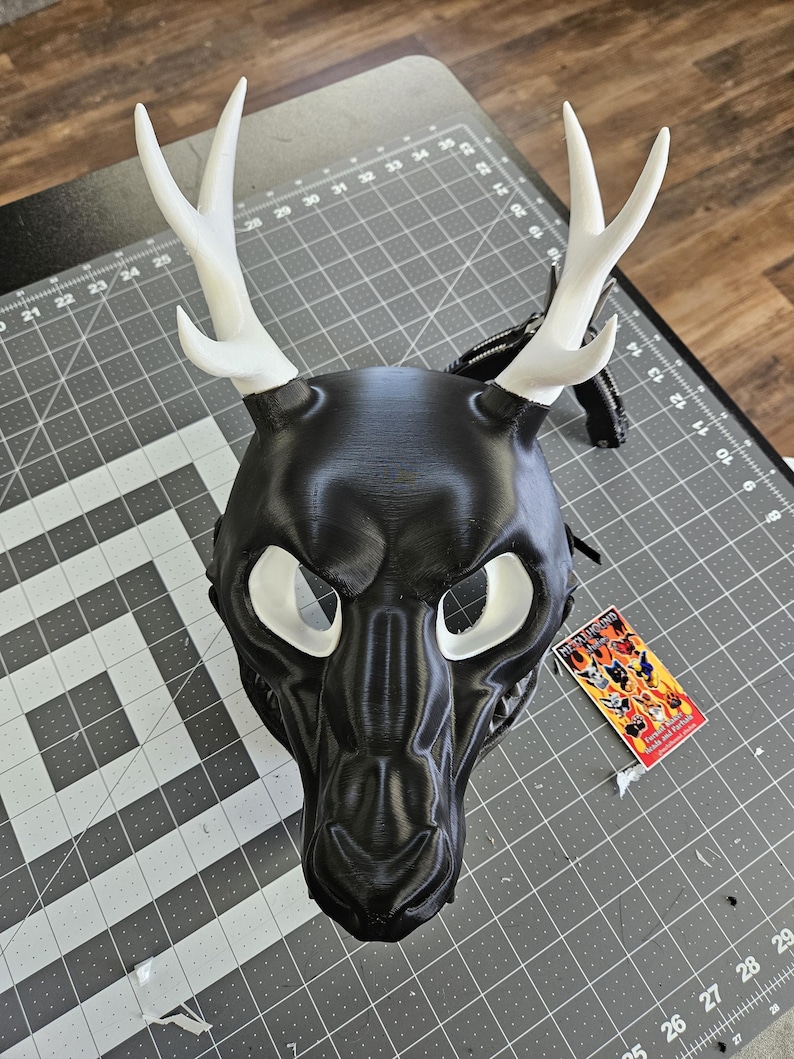 Skinwalker Deer Demon Snarling Fursuit Head Base With Antlers Monster ...