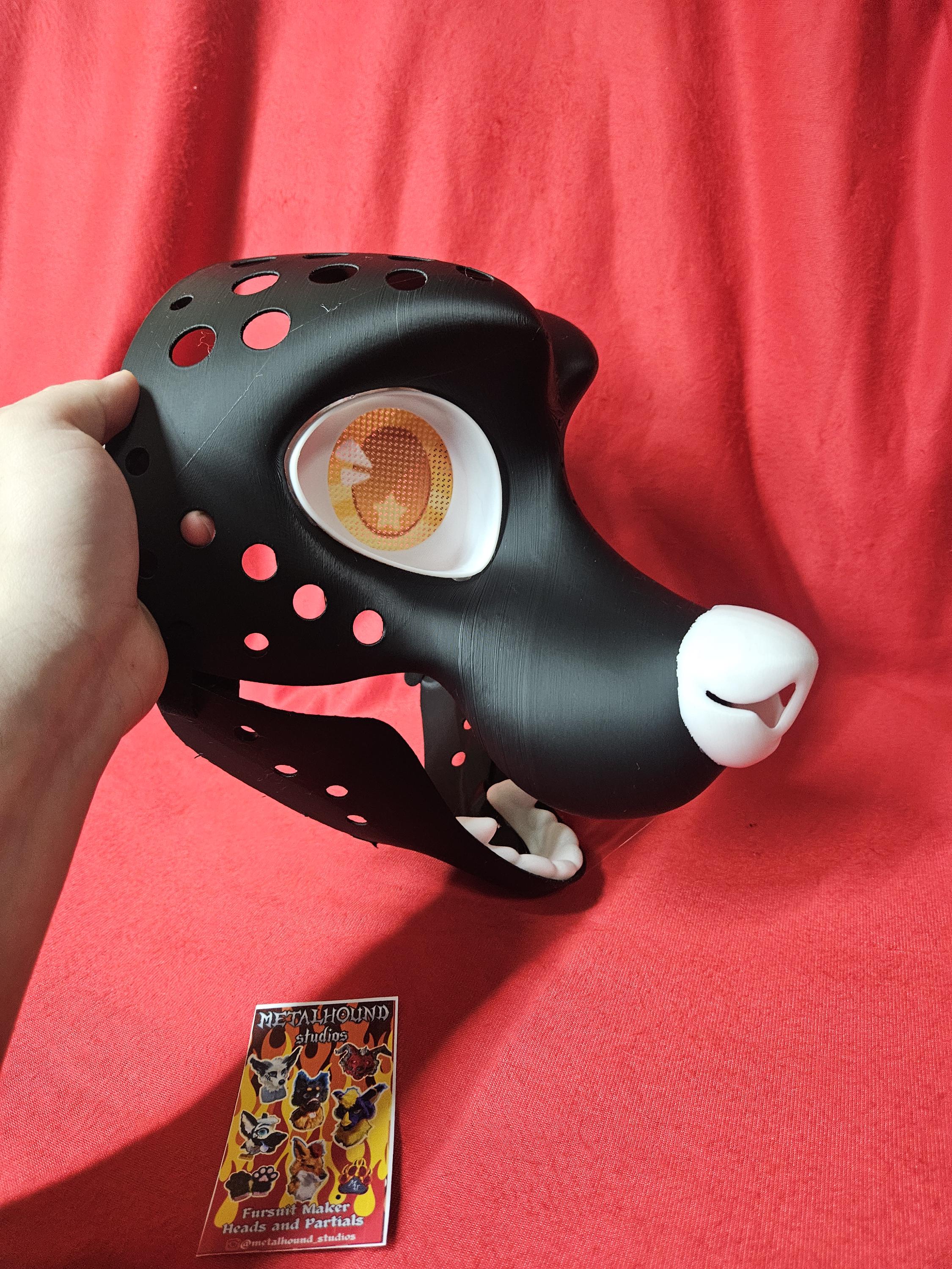 Skunk Fursuit Head Base 3D Printed With Eye Blanks, Nose, Teeth, and ...