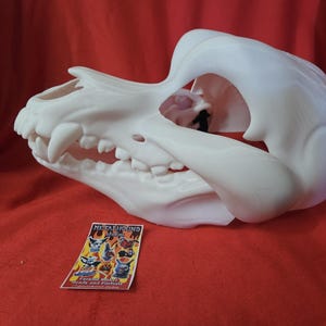Skull Dog Fursuit Head Base 3D Printed With Eyelids - Assembly Optional ...