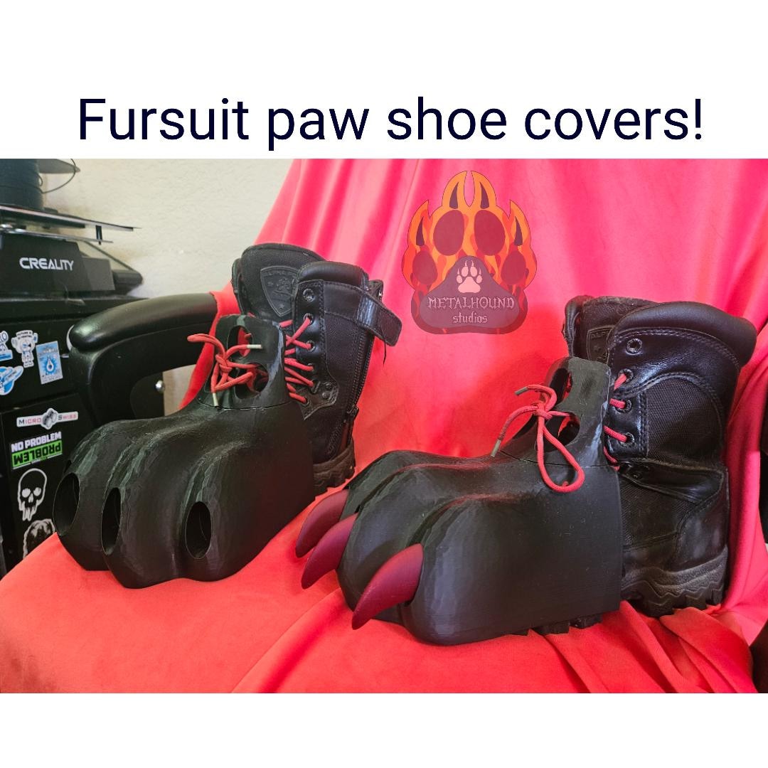 Fursuit Paw Shoe Covers, Tie On, Feetpaws. Claws Optional - Etsy