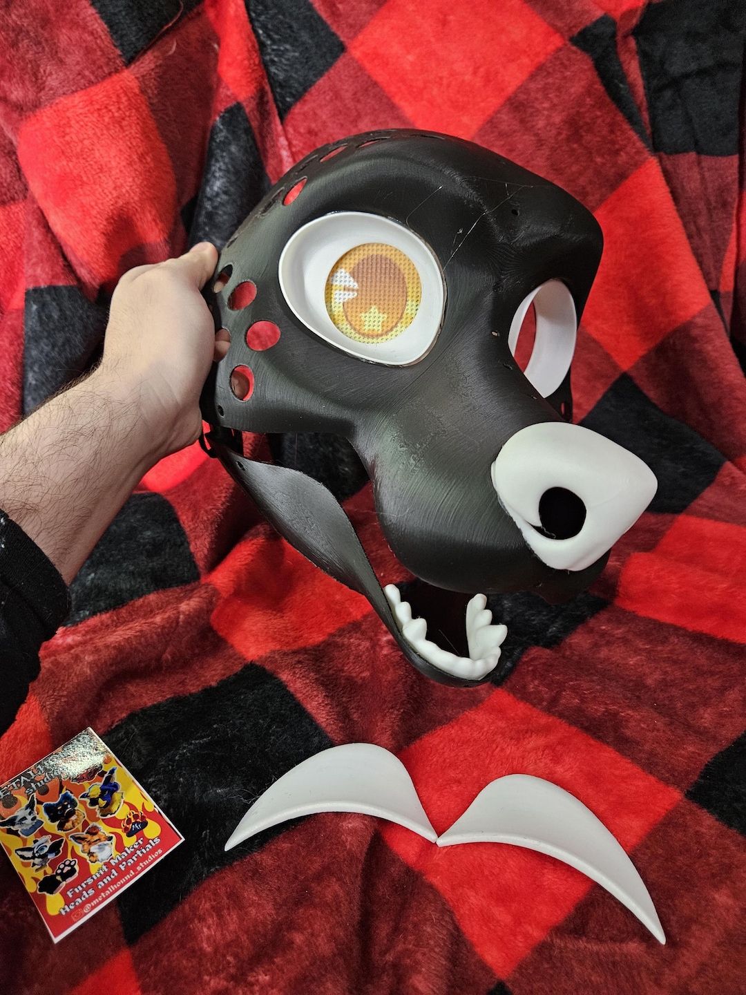 Fox Fursuit Head Base 3D Printed With Eye Blanks, Nose, Teeth, and ...