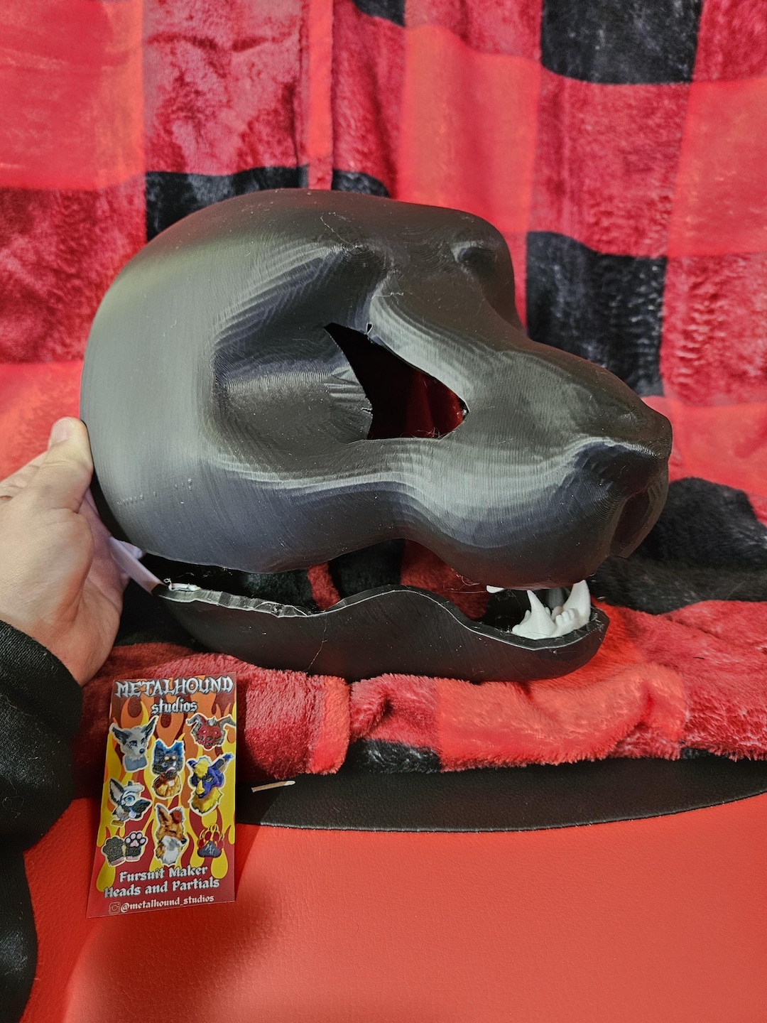 Realistic Cat Fursuit Head Base 3D Printed With Eye Blanks, Nose, Teeth ...