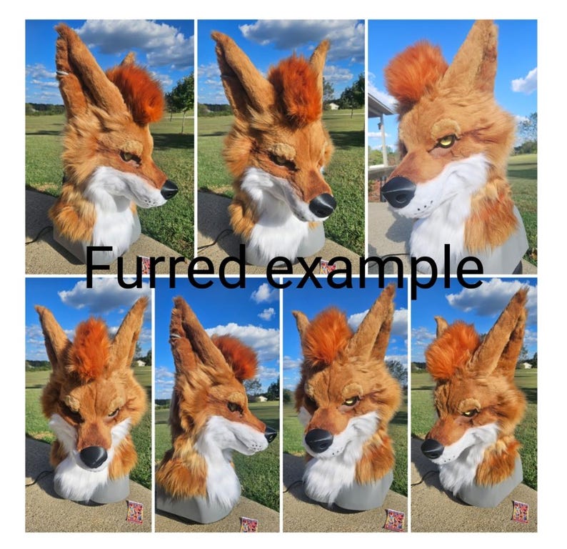 Fursuit Head Base 3D Printed Lycan Werewolf Realistic Canine Dog With ...