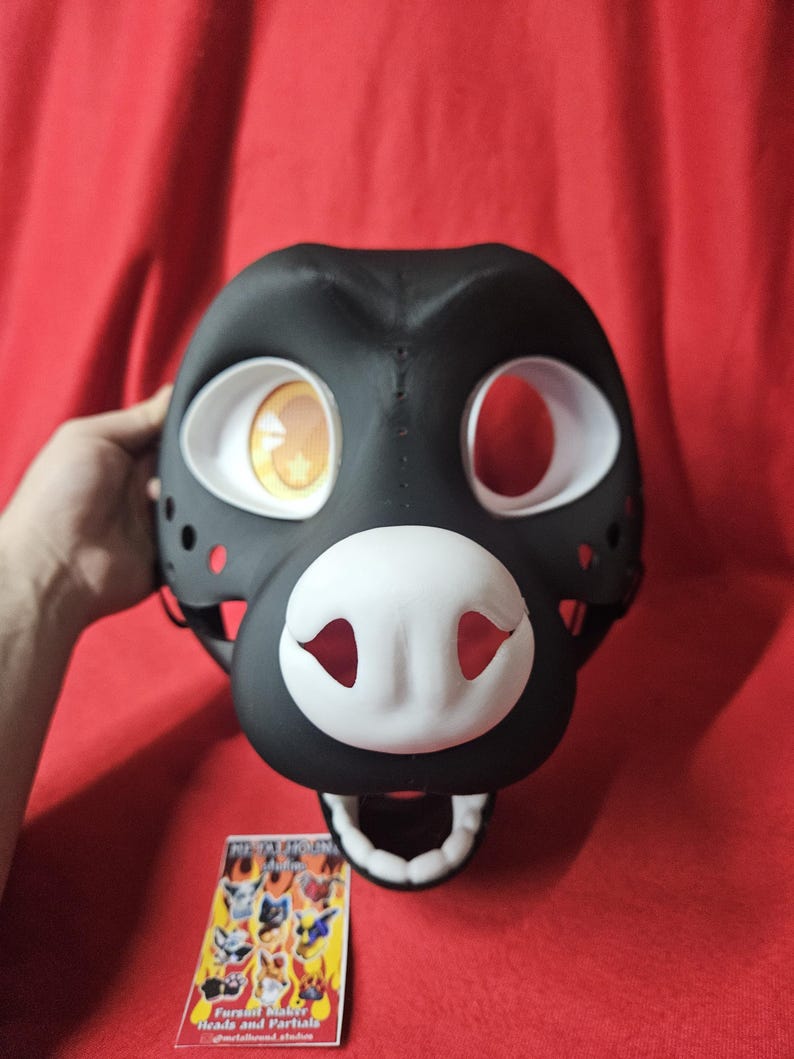 Skunk Fursuit Head Base 3D Printed With Eye Blanks, Nose, Teeth, and ...