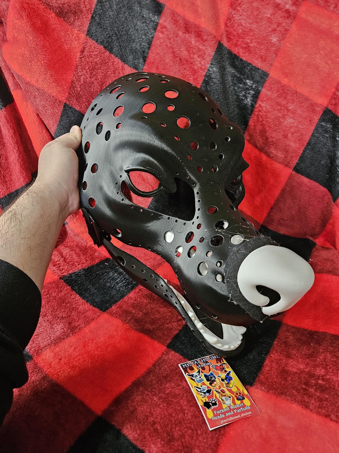 Fursuit Head Base 3D Printed Lycan Werewolf Realistic Canine Dog With ...