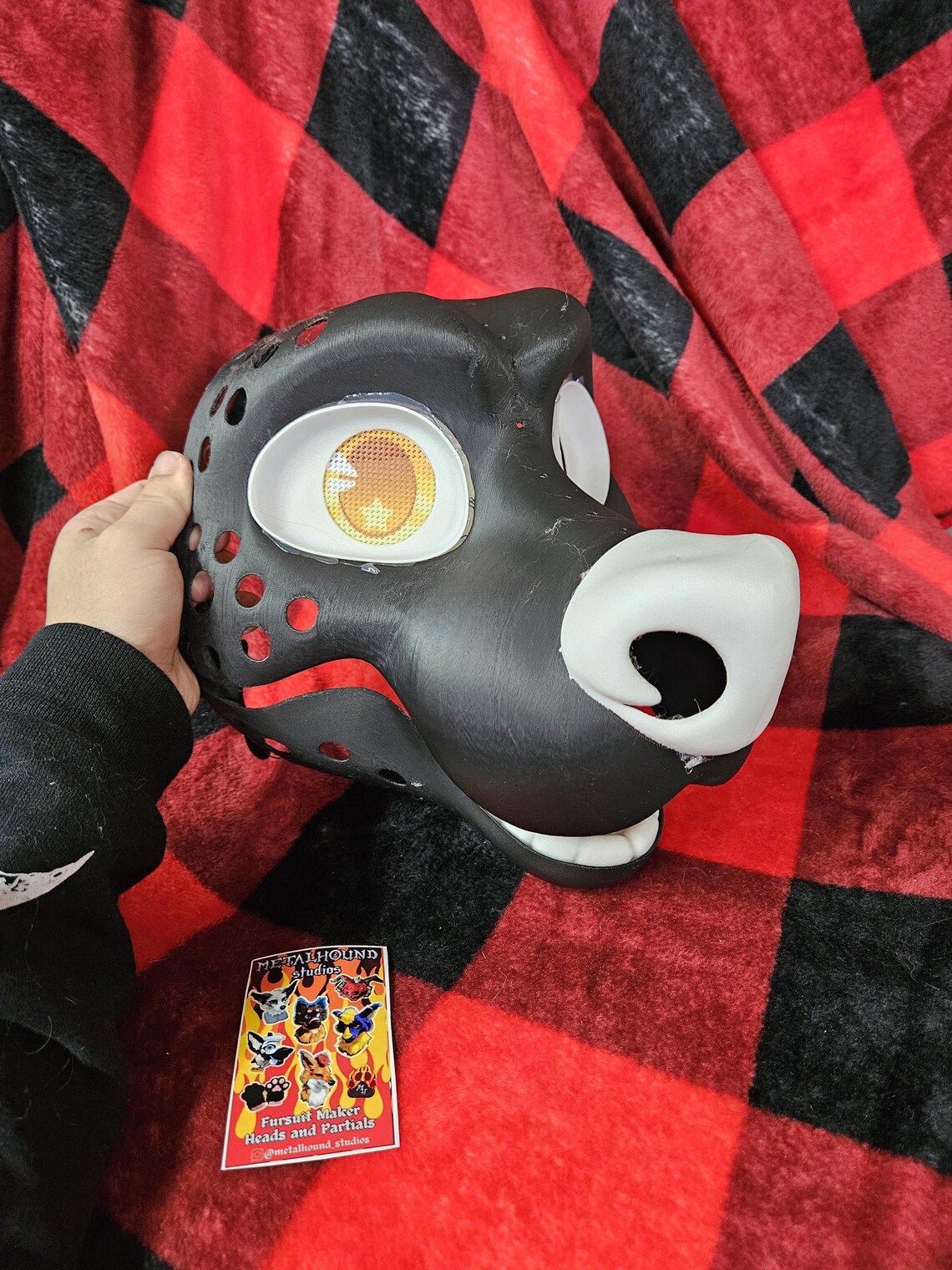 Pitbull Hound Domestic Dog Fursuit Head Base 3D Printed With Eye Blanks ...