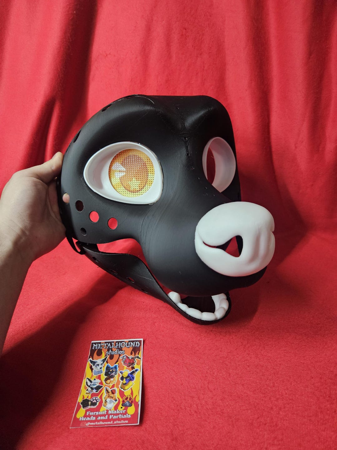 Skunk Fursuit Head Base 3D Printed With Eye Blanks, Nose, Teeth, and ...