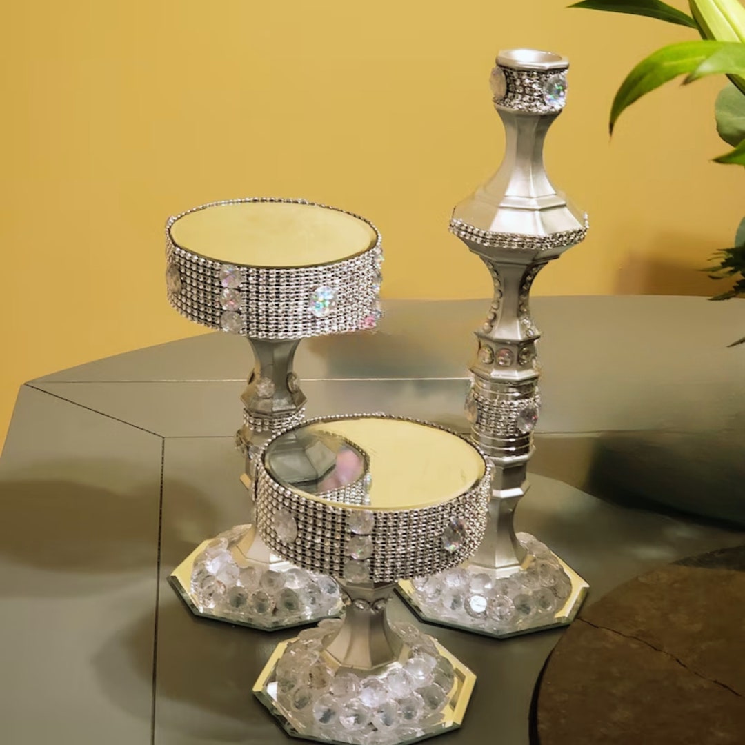 Round Glam Riser or Display Stand Set - Etsy