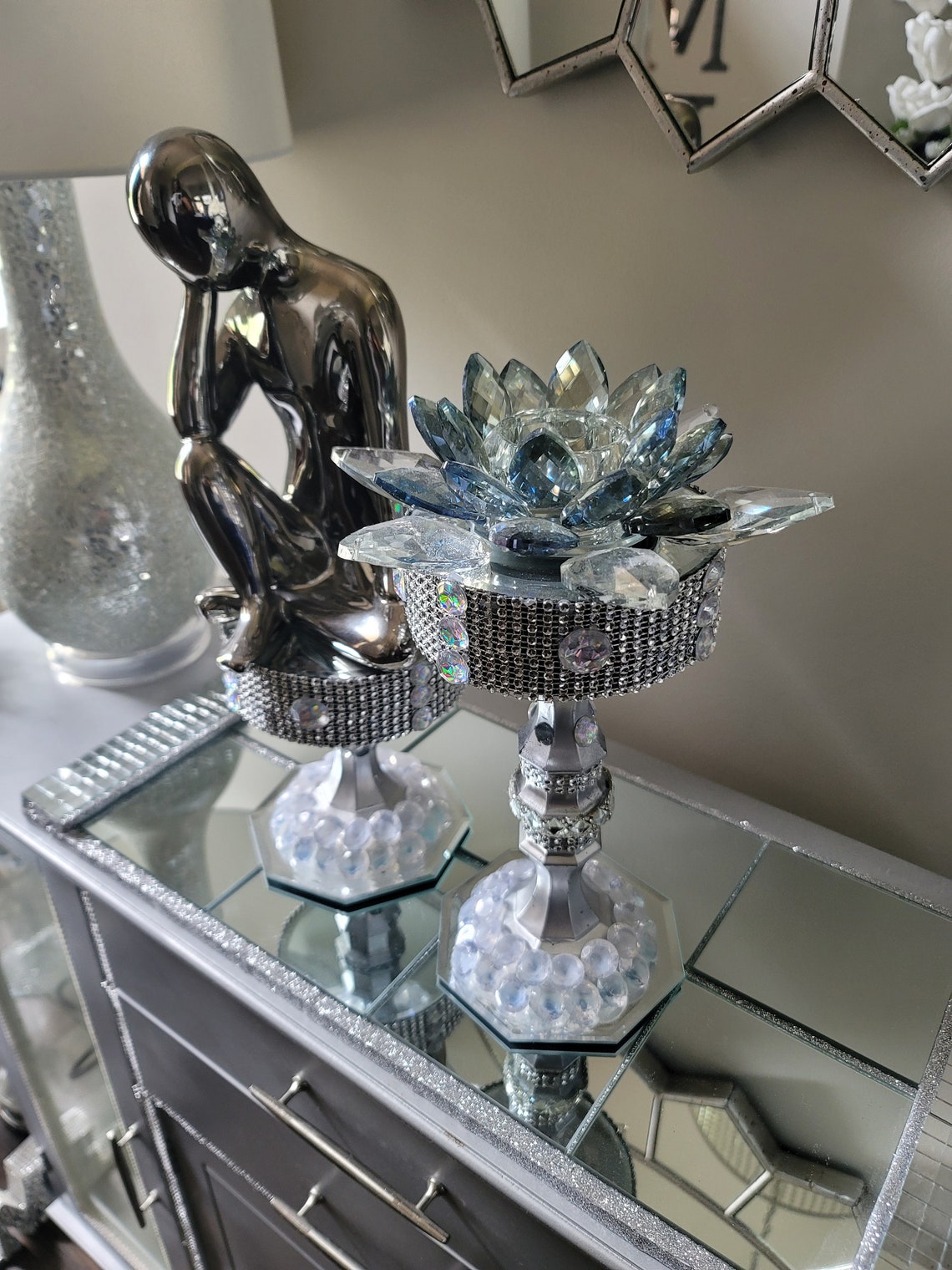 Round Glam Riser or Display Stand Set - Etsy