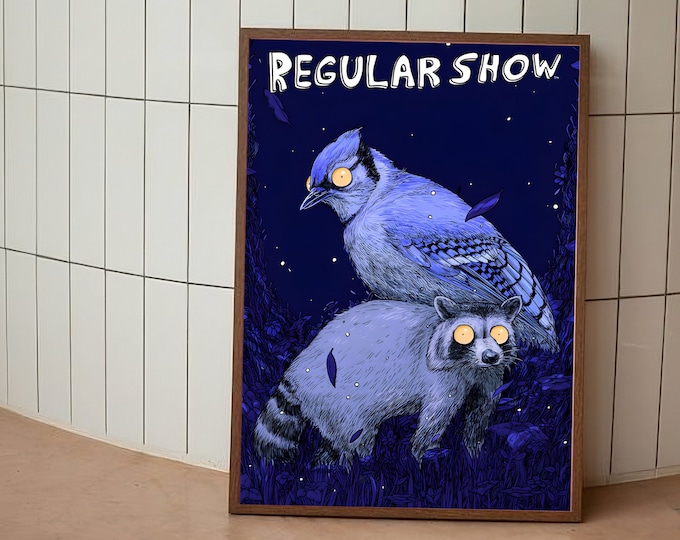 Visit the Park Retro Travel Poster | Regular Show Poster | Trippy Toon ...