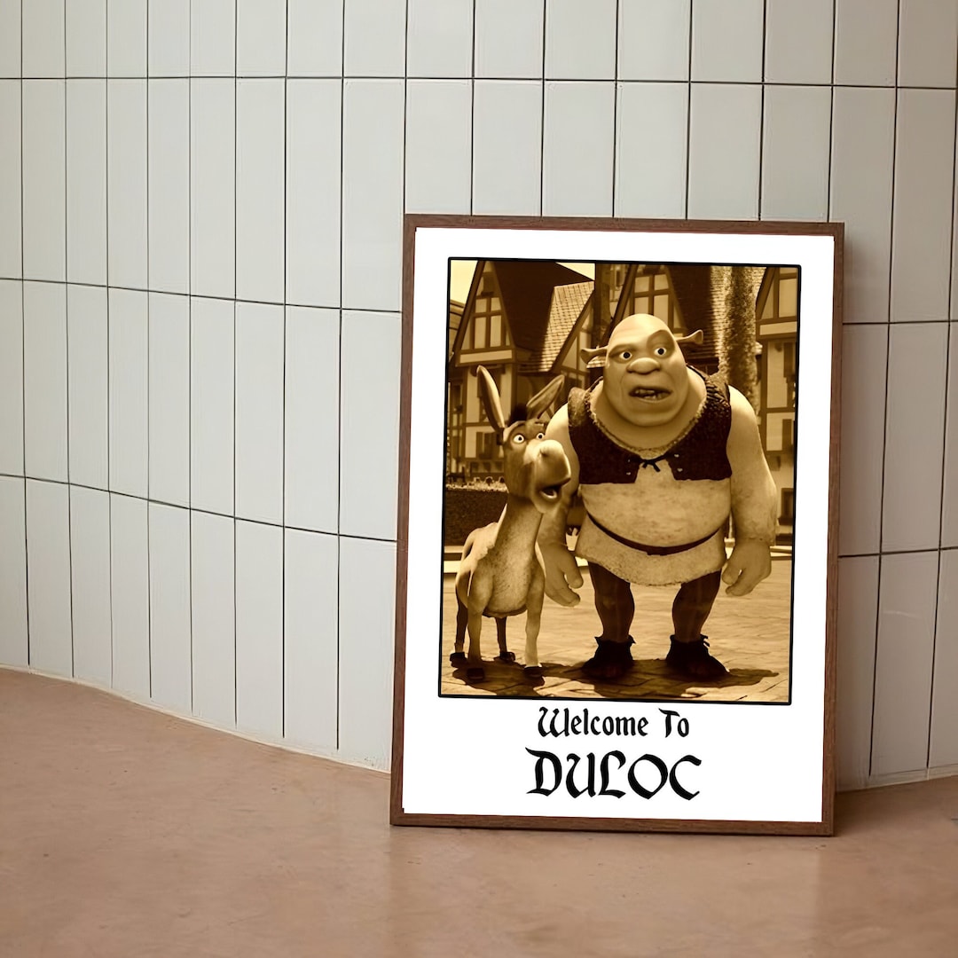 Shrek Poster, Shrek and Donkey Print, Shrek Wall Art, Shrek Print ...