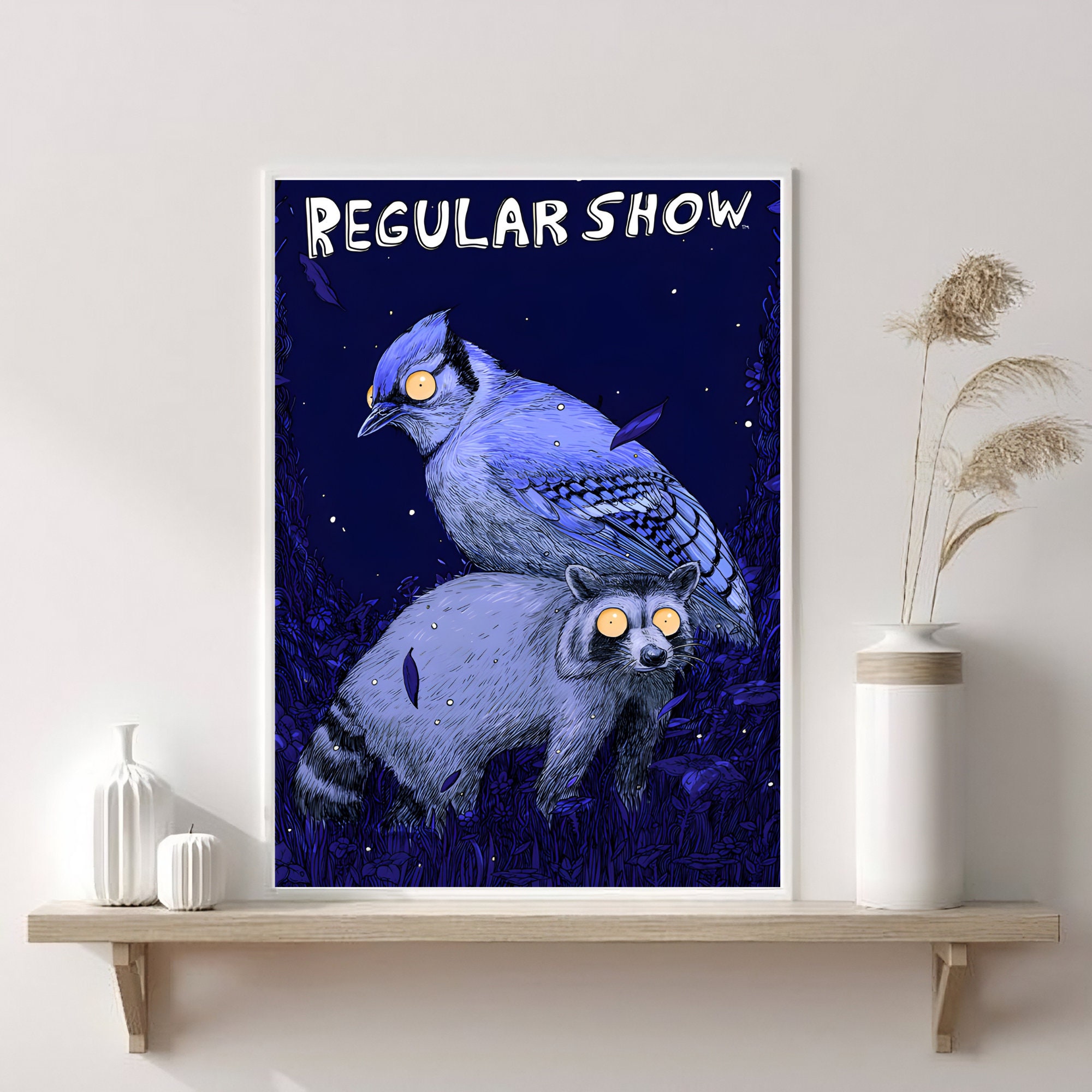 Regular Show Poster, Mordecai and Rigby Digital Print, Regular Show ...